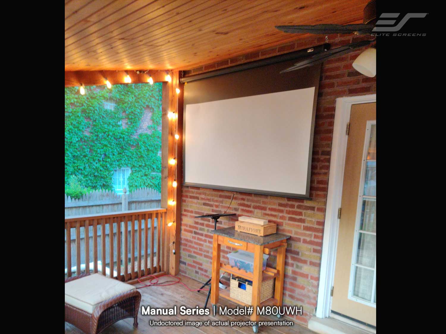 80" Manual Series | Manually Operated Pull-Down Projection Screen ...