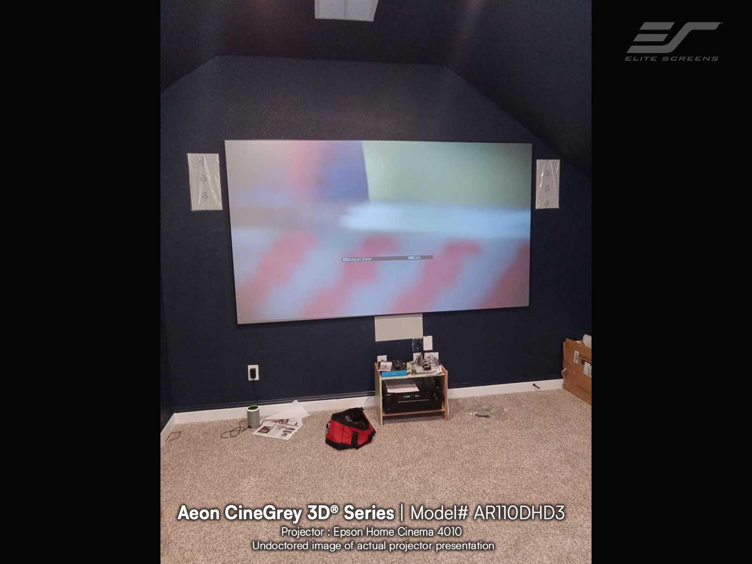 110" Aeon CineGrey 3D CLR/ALR Ceiling Ambient Light Rejecting Screen w ...