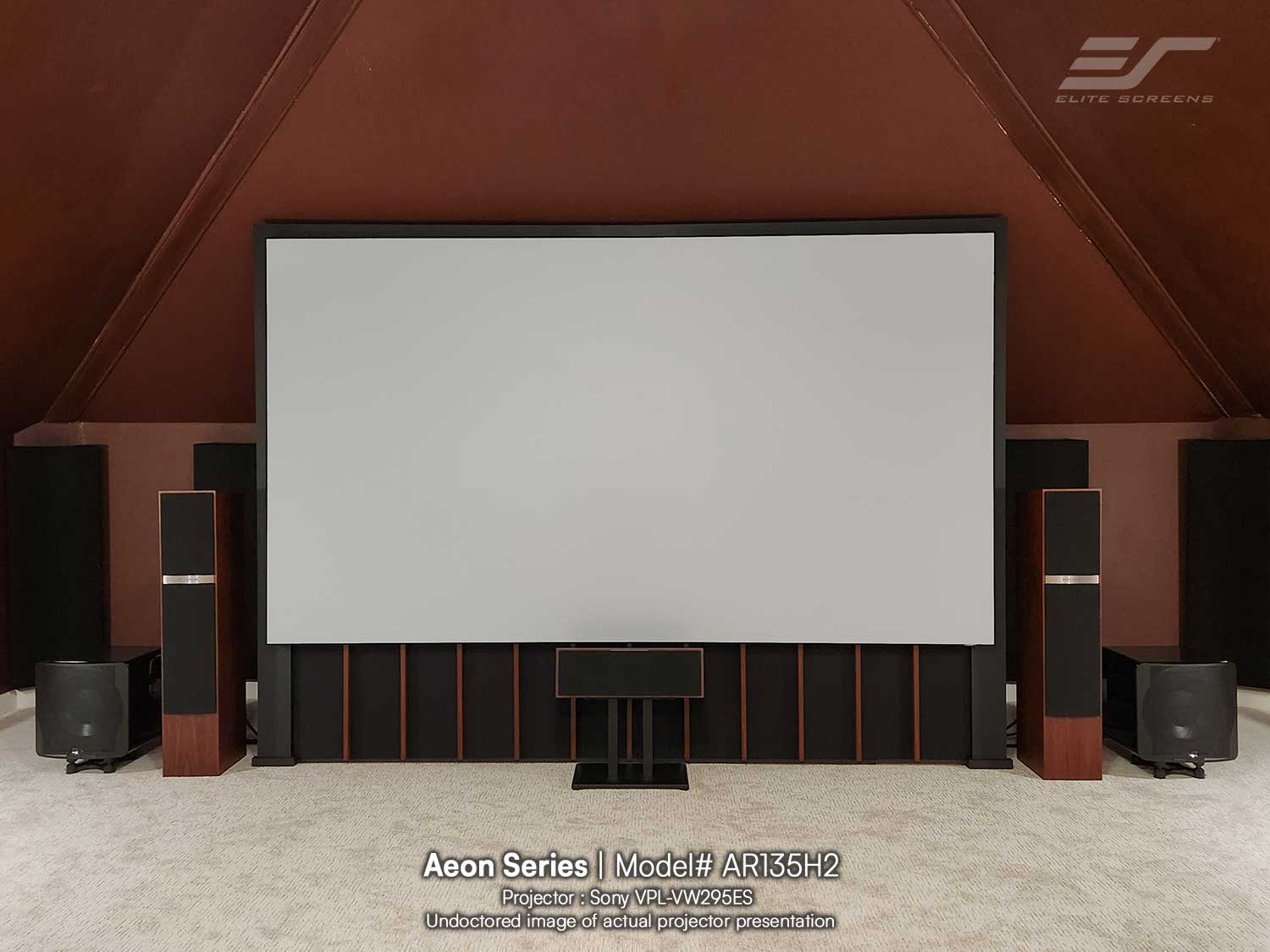 135" Aeon EDGE FREE® Screen Fixed Frame Projection Screen w/Epson LS11 ...