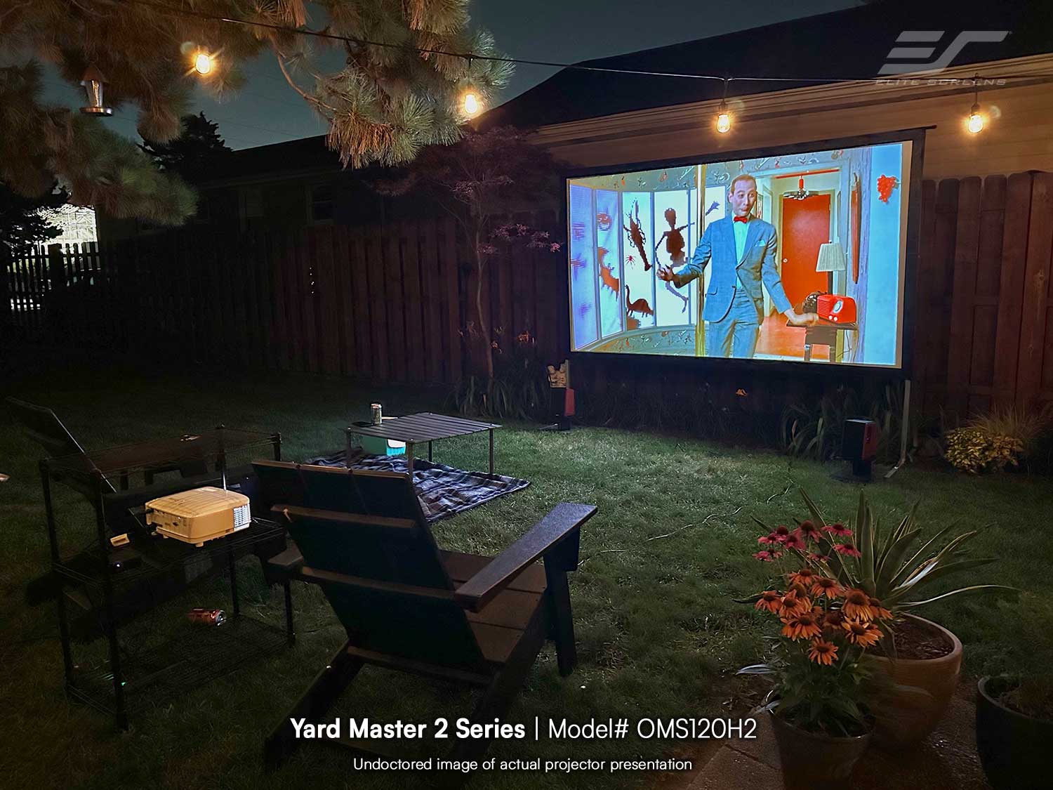 120" Yard Master 2 Fast Folding-Frame Outdoor Projection Screen | Home ...
