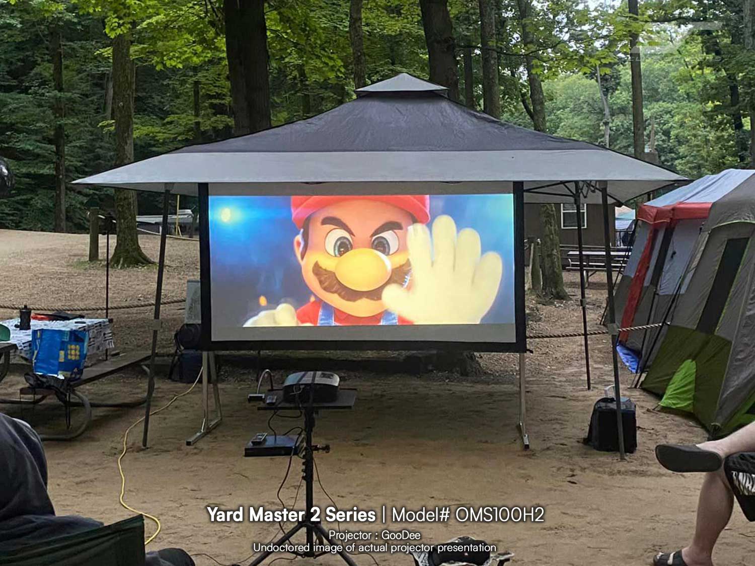 100" Yard Master 2 Fast Folding-Frame Outdoor Projection Screen w/GooD ...