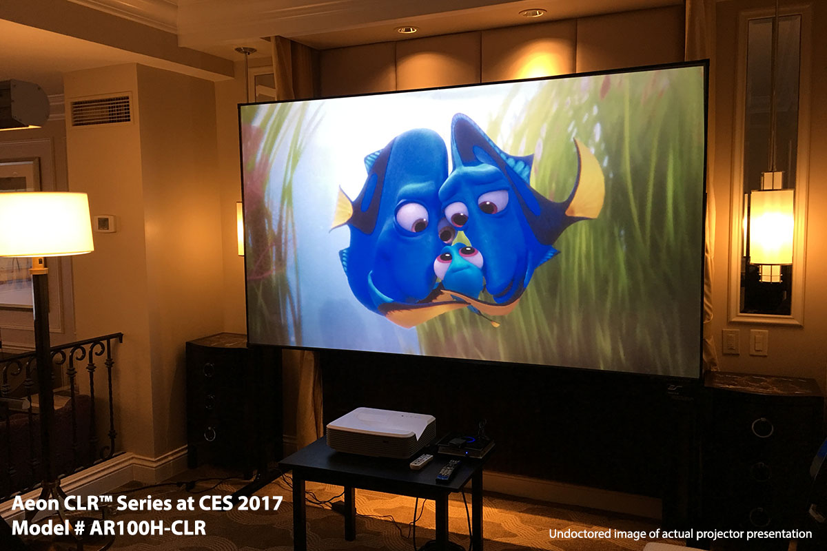 100" Aeon ALR/CLR Fixed Frame Projector Screen at CES 2017 – Shop Elite ...