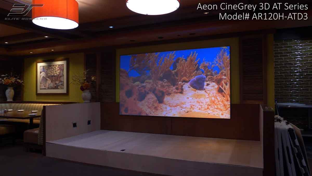 120" Aeon CineGrey 3D® AT Acoustic Transparent CLR®/ALR Projection Scr ...