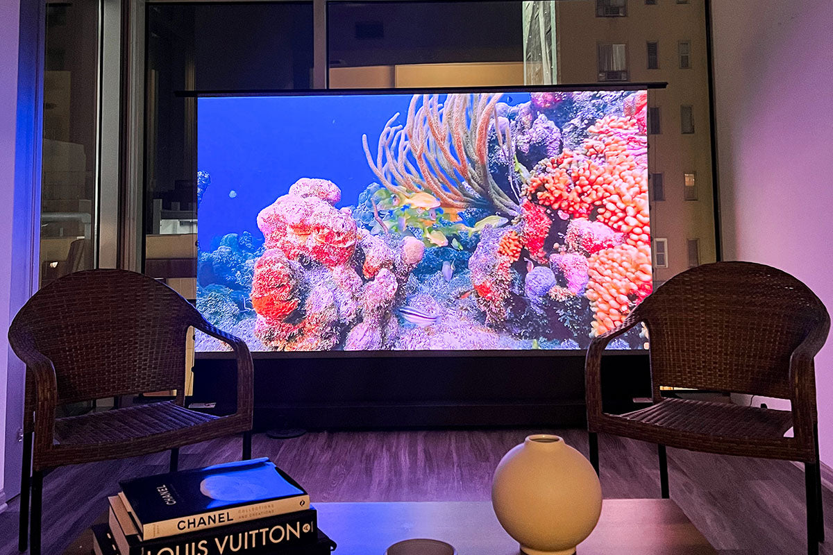 Kestrel Tab-Tension 2 CLR / ALR Electric Floor-Rising Projector Screen ...