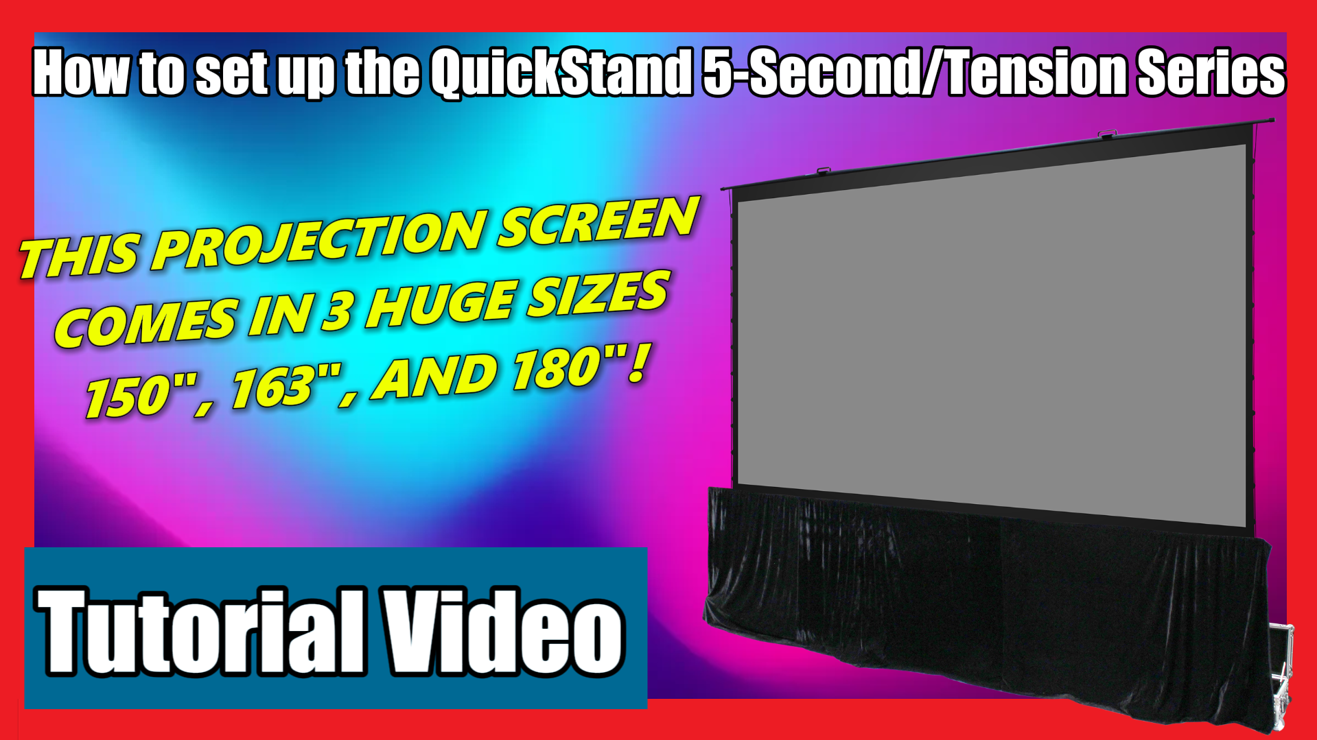 New Video 📽️How to Set Up the Elite Screens QuickStand 5-Second/Tensio ...