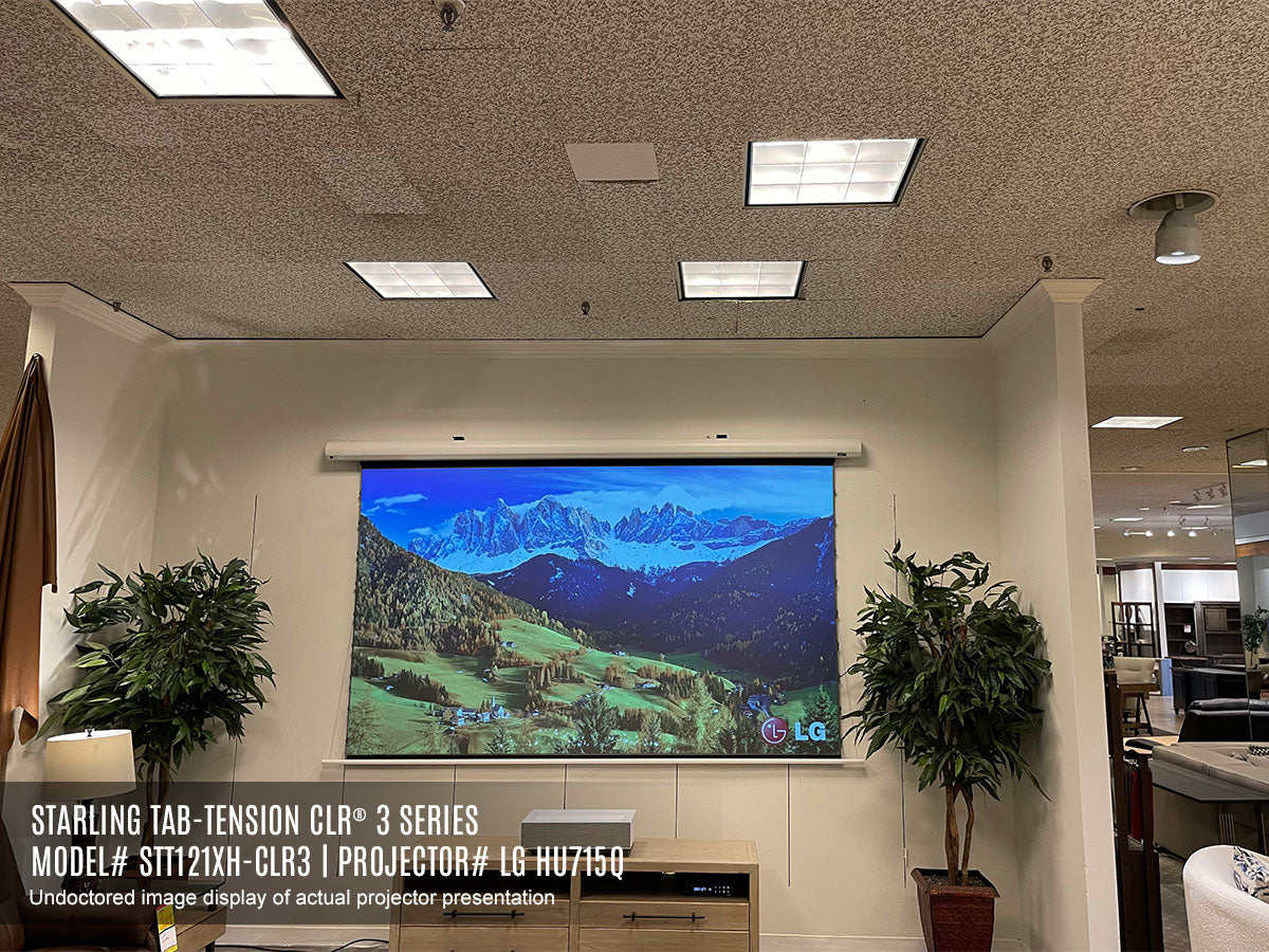 121" Starling Tab-Tension CLR® 3 CLR® Electric Retractable Projection ...
