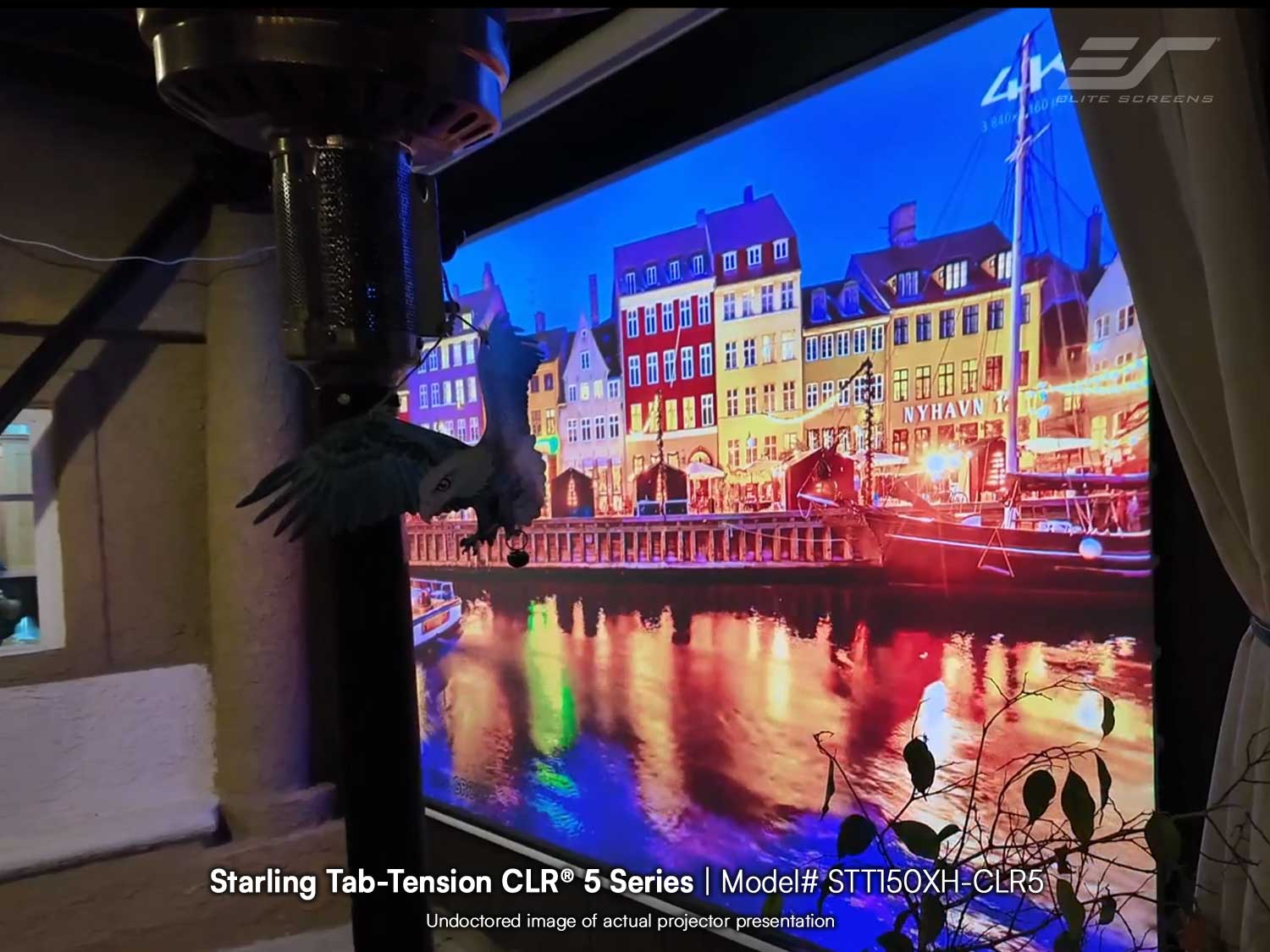 150” Starling Tab-Tension CLR® 5 CLR® Electric Retractable Projection ...