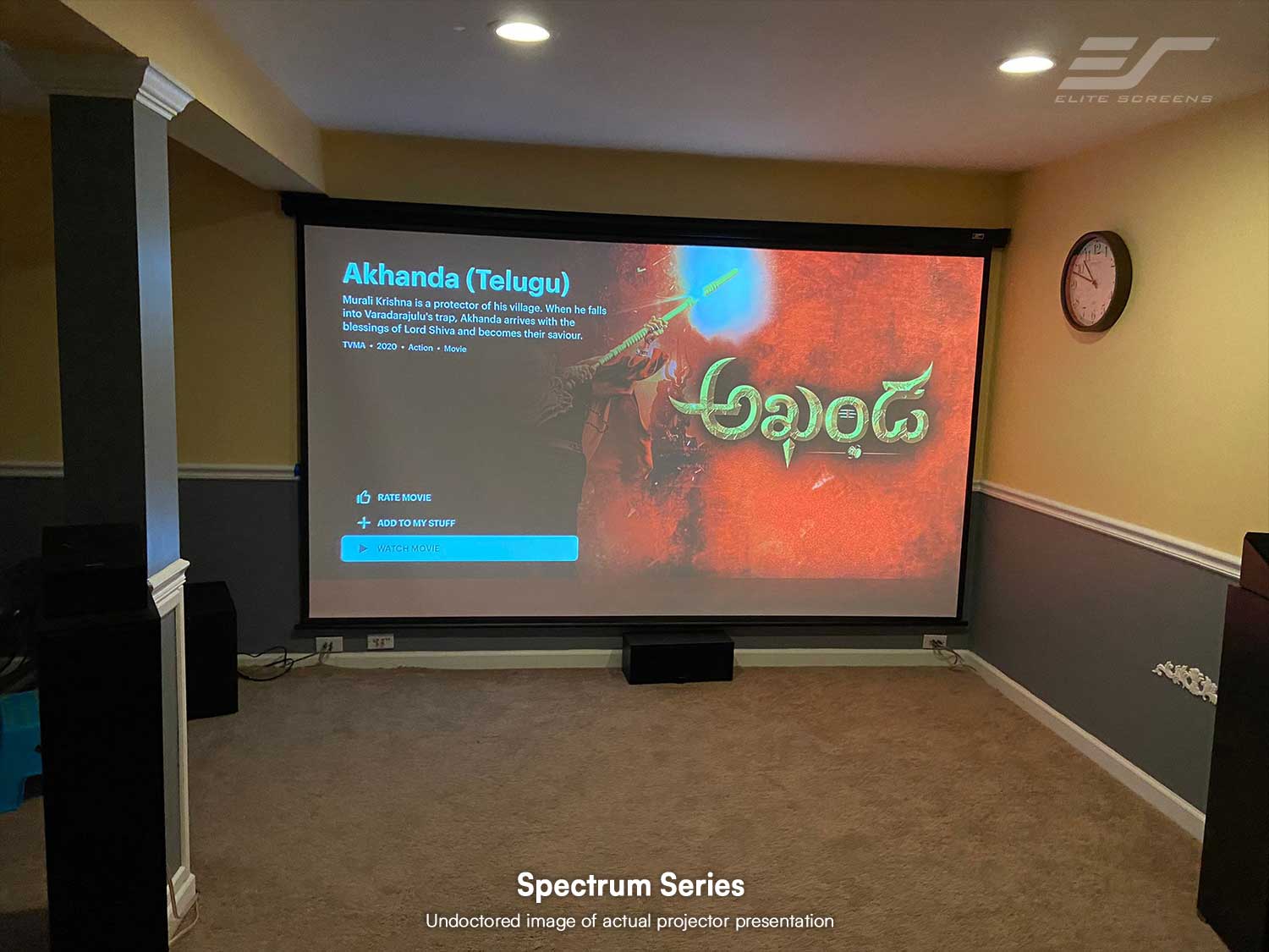 Spectrum Electric Motorized Large Projection Screen | Home Theater ...