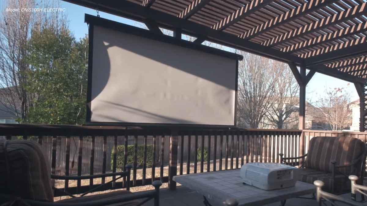 100" Yard Master Electric Outdoor Projector Screen – Shop Elite Screens