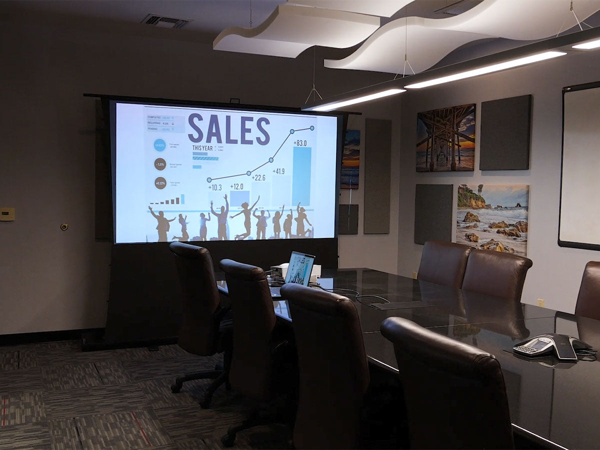 92" ezCinema Tab-Tension Portable Projector Screen | Meeting Room ...