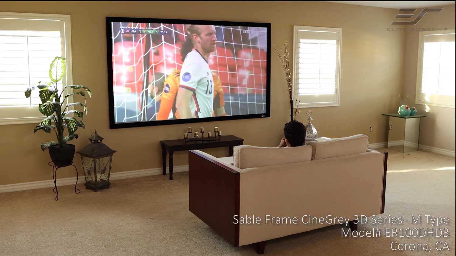 100" Sable Frame CineGrey 3D® ALR /CLR® Fixed Frame Projection Screen ...