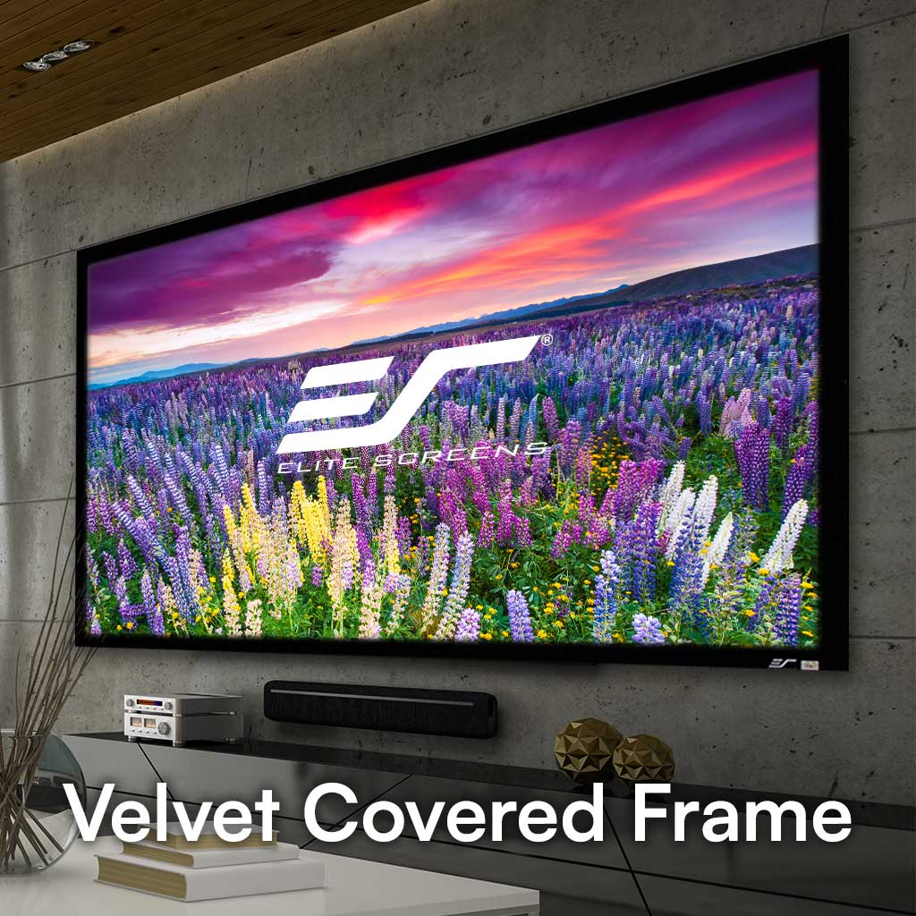Fixed Frame Projection Screens - Velvet Covered Frame – Shop Elite Screens